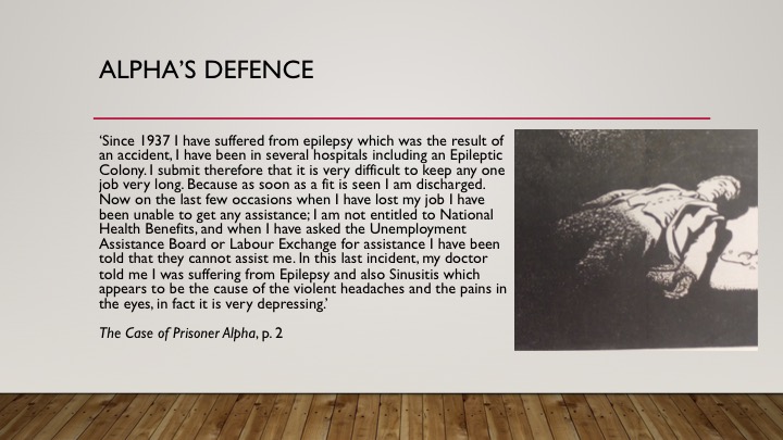 The Case of Prisoner Alpha – Exploring the history of prisoner health